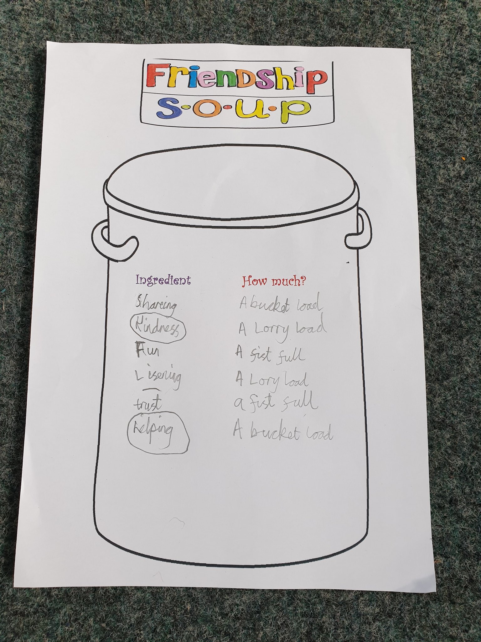 Friendship workshop for Year 5 - King's St Alban's