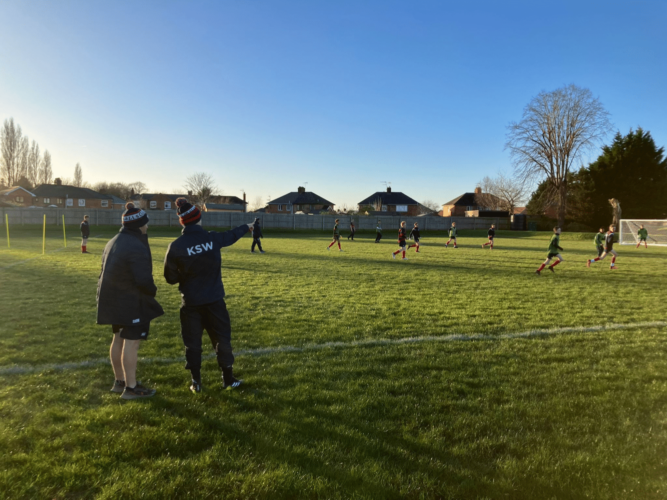 Football teams defy the spring showers - King's St Alban's